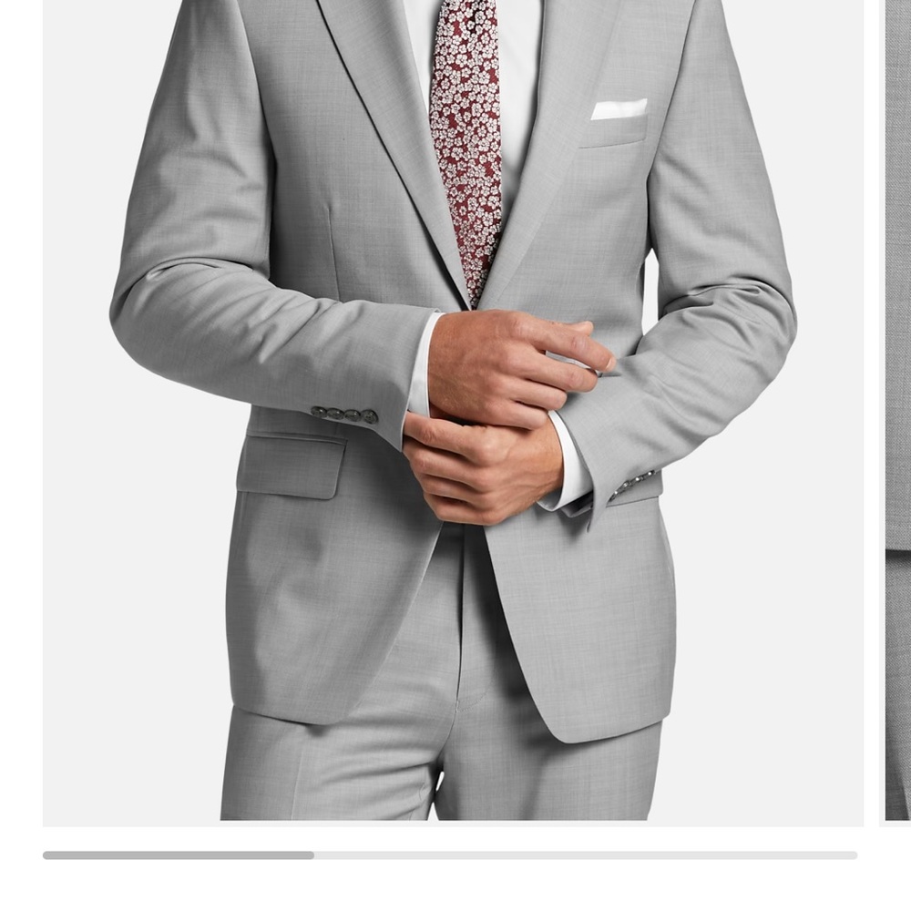 Calvin Klein A Fit Slim Fit Grey Sharkskin Suit- Jack… - Gem